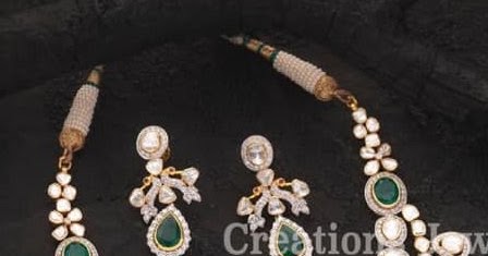 Peacock Diamond Set by Creations Jewelry - Jewellery Designs