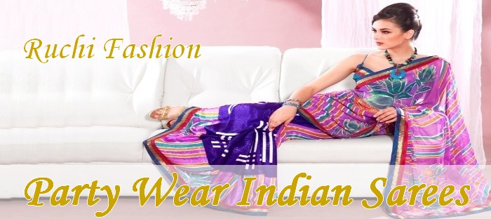 Ruchi Designer Sarees | Colorful Party Wear Spring Saree Collection 2013