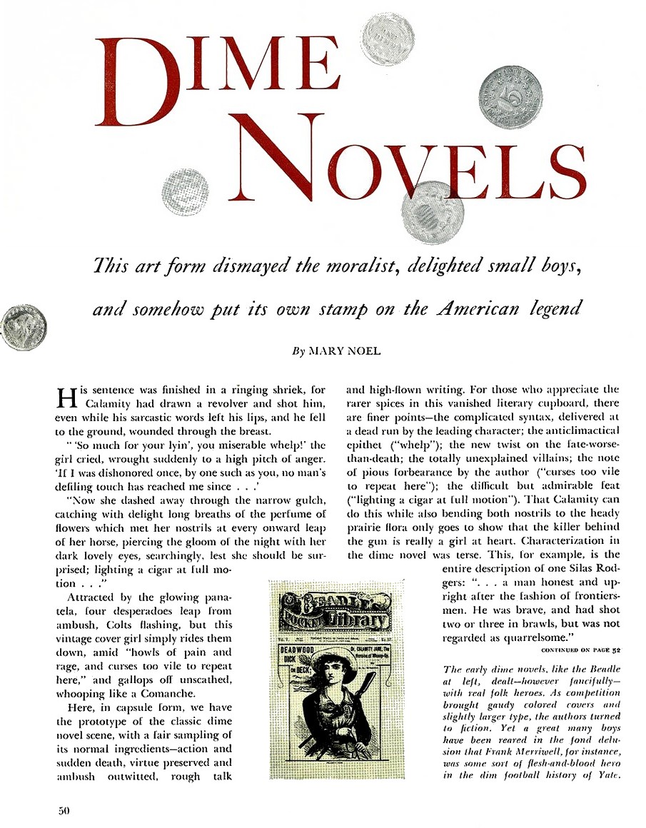 Insomnia Notebook: The dime — and half-dime — novels of yesteryear