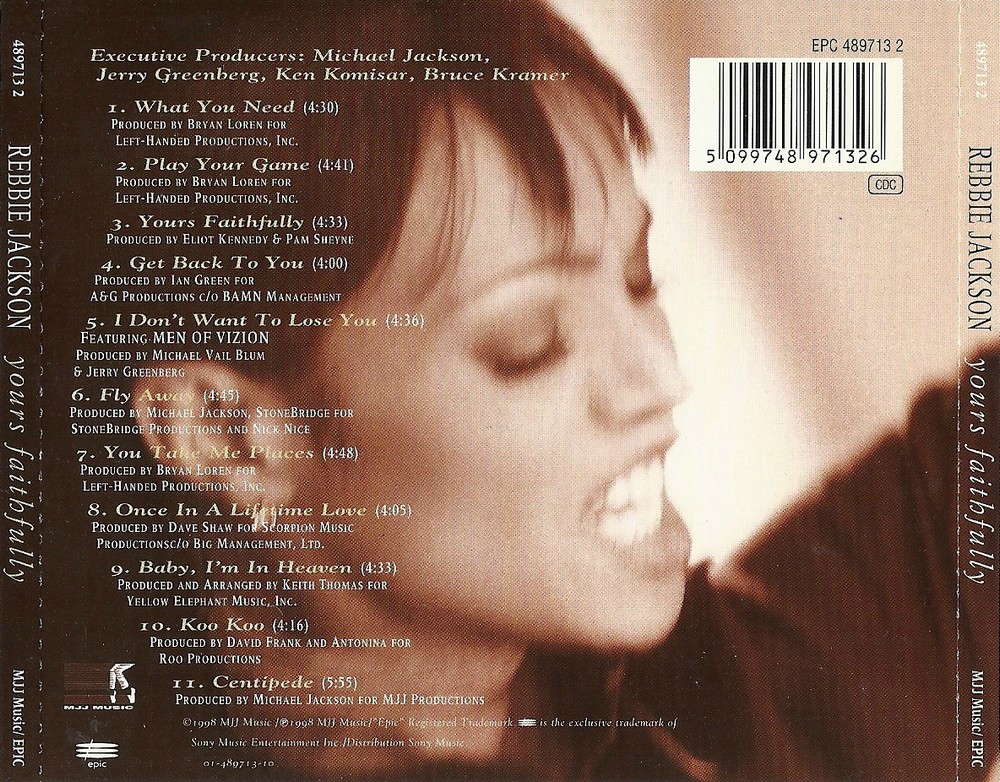 BENTLEYFUNK: REBBIE JACKSON 1998 YOURS FAITHFULLY EXPANDED