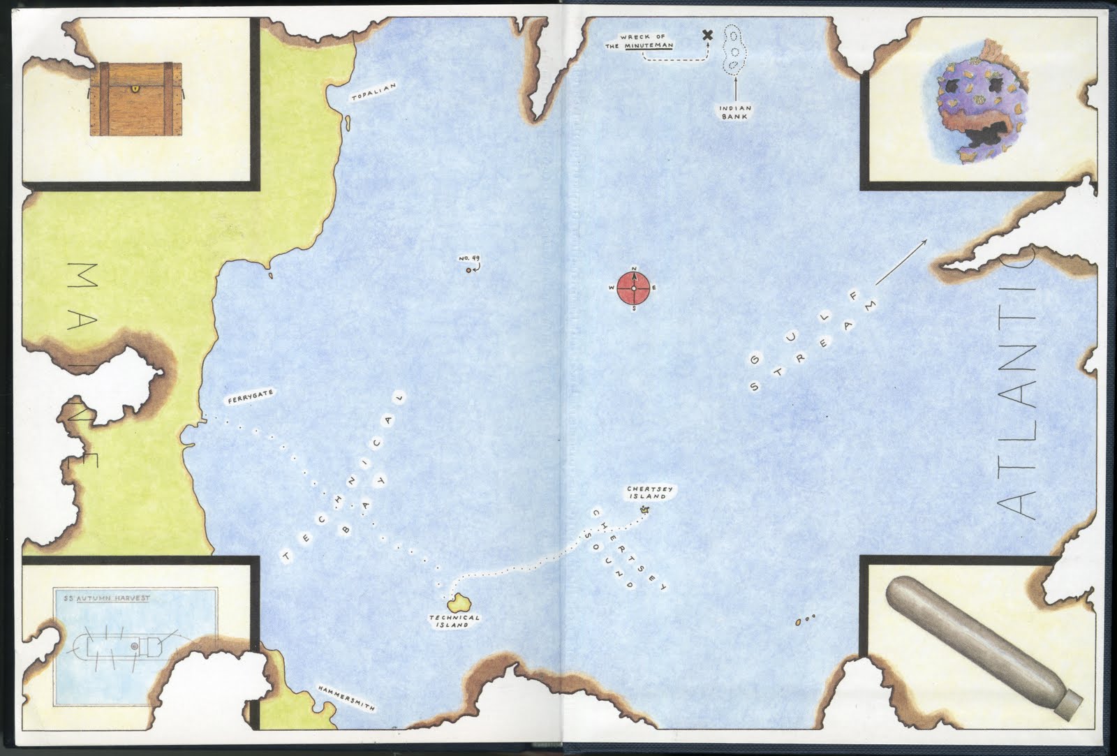 I Am Not A Gun: Endpaper Map #4 Chuck Dugan is AWOL