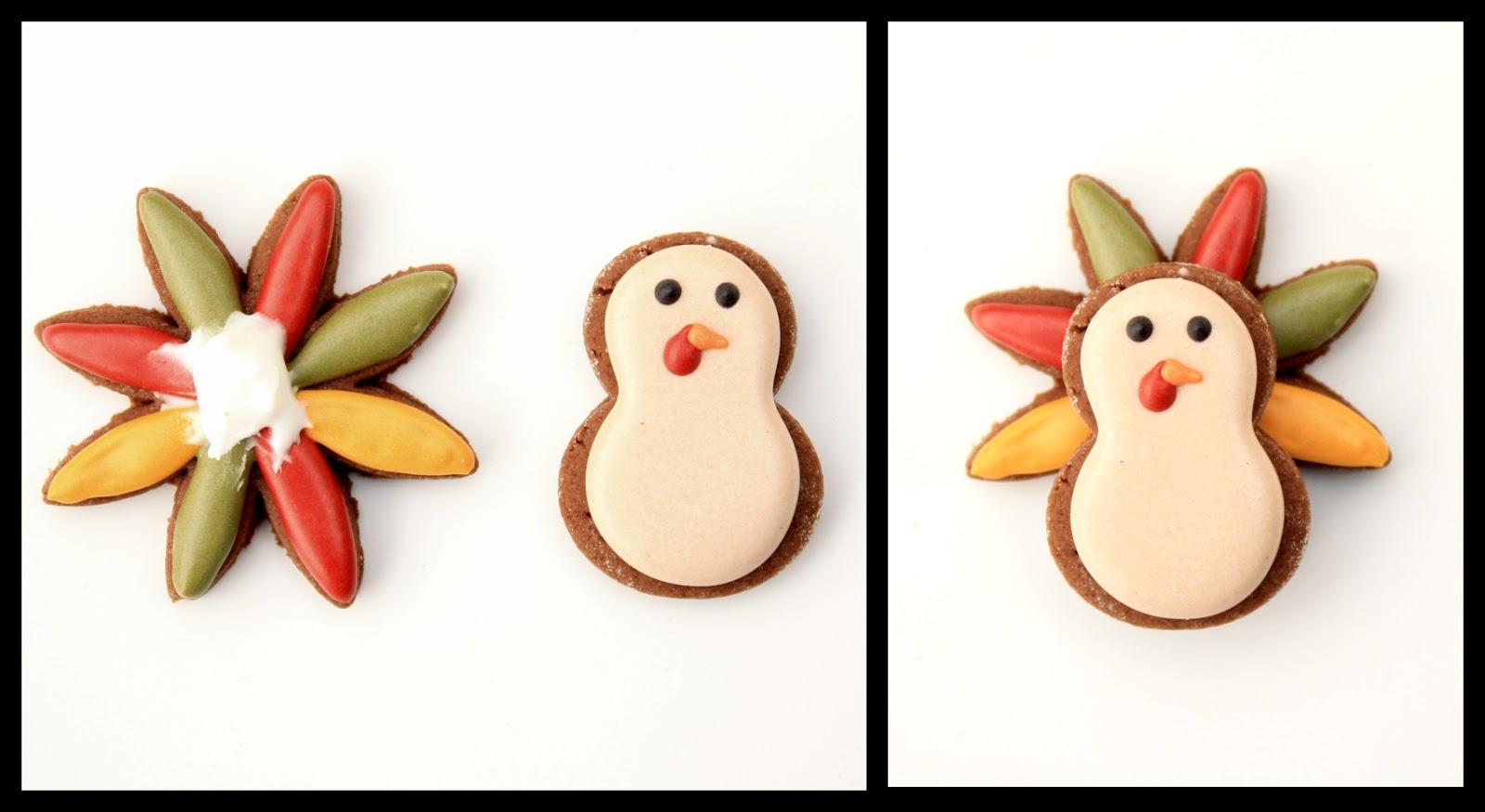 Mini Turkey Cookies for Thanksgiving