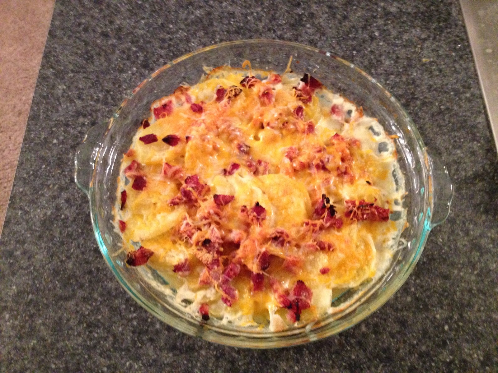 Baking con Brio: Cheesy Baked Scalloped Potatoes with Ham