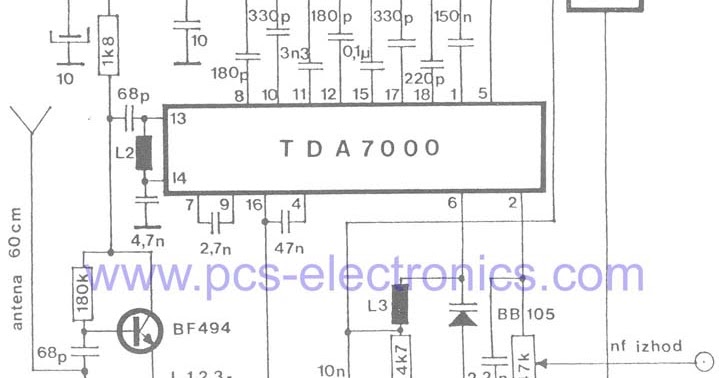 DX Rádio Escuta: Esquema receptor rádio FM com TDA7000.