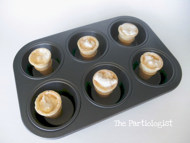 The Partiologist: Candy Corn - Ice Cream Muffin Cones