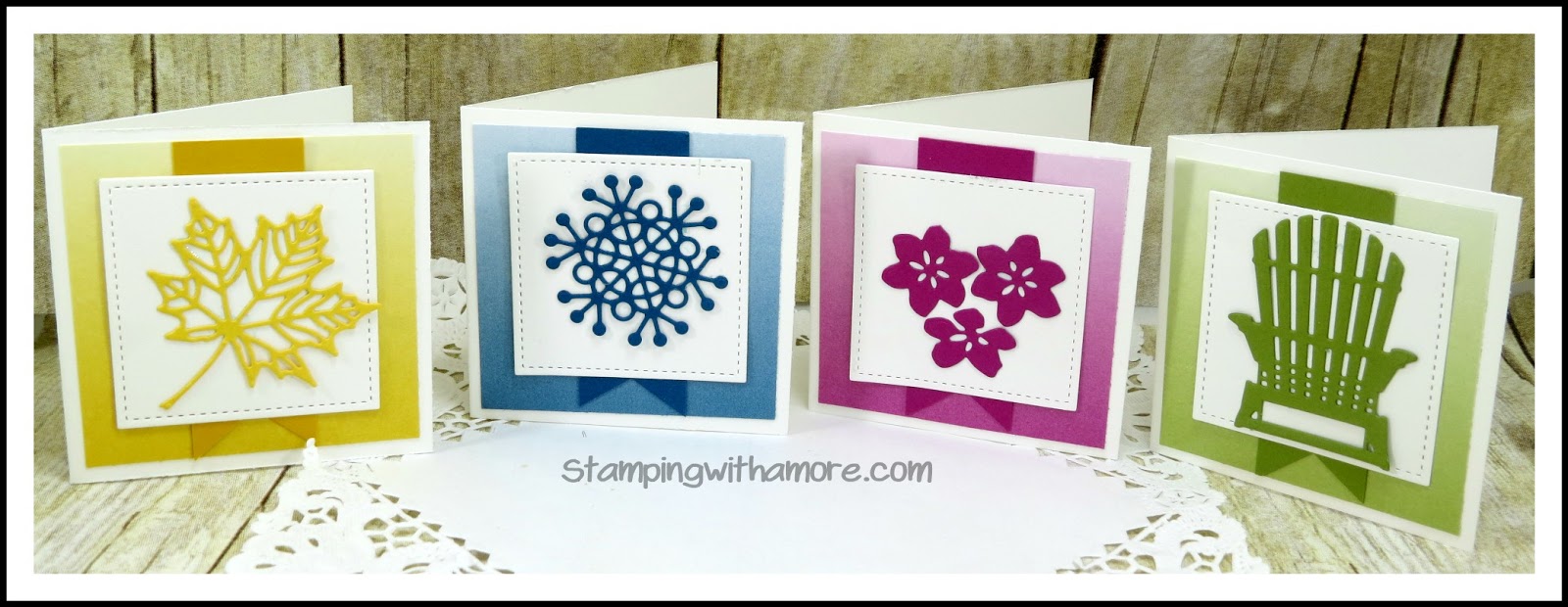 Stampingwithamore: FOUR SEASONS 3 X 3 CARD SET