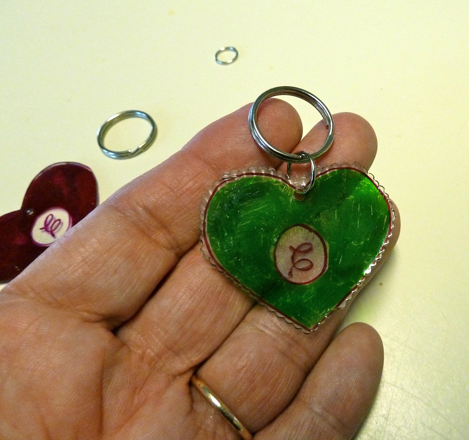 Make it easy crafts: Monogrammed shrink plastic key chains or zipper pulls