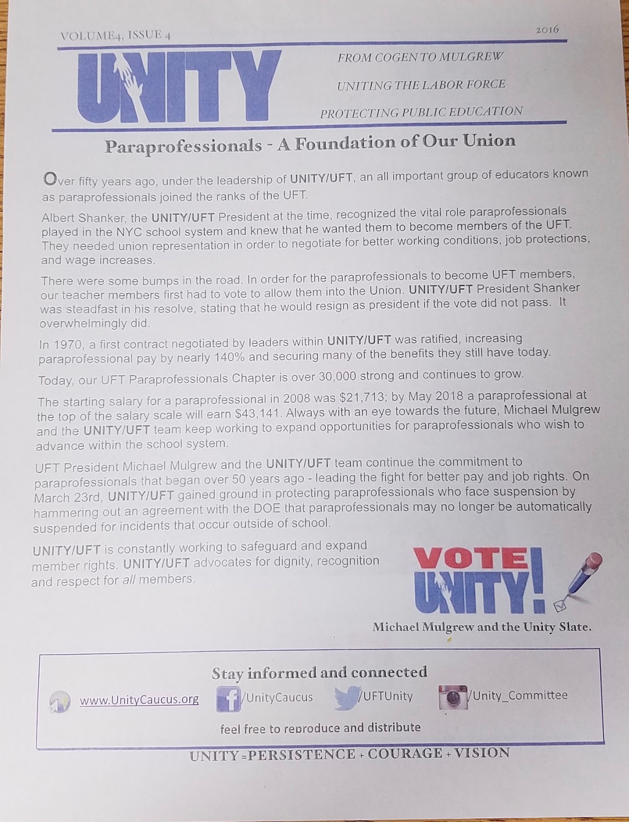 Ed Notes Online: UFT Election: Unity Irregularities