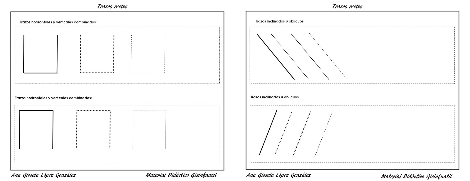 Material Didáctico Gisinfantil: Trazos rectos