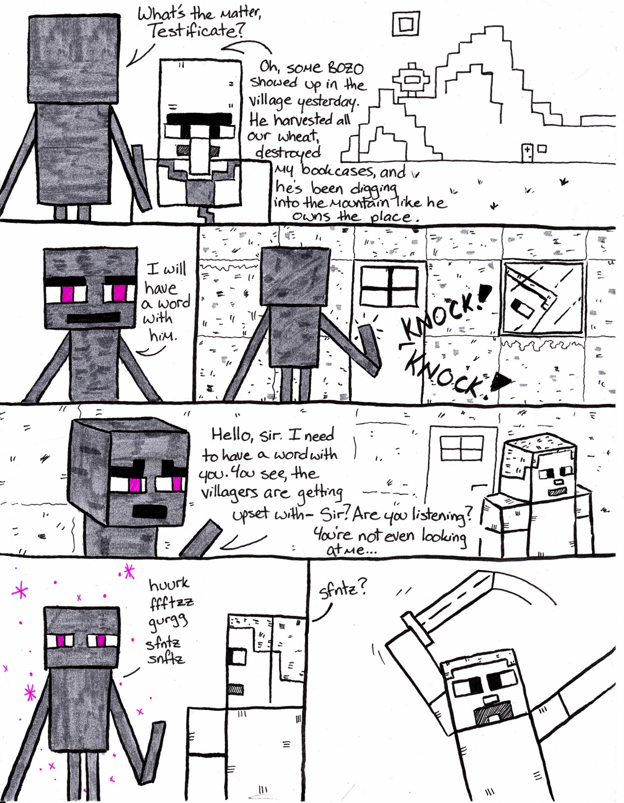 Shieldsink: There Goes the Neighborhood (a Minecraft comic)