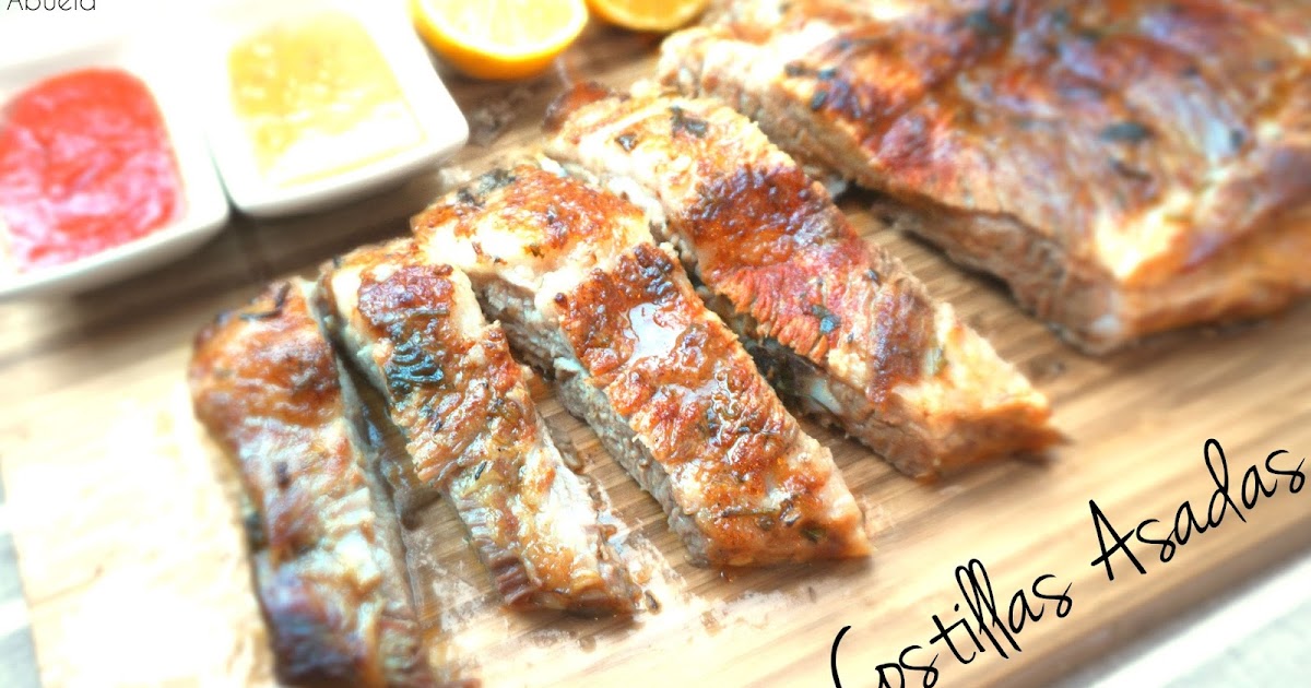 Costillas asadas, al horno.