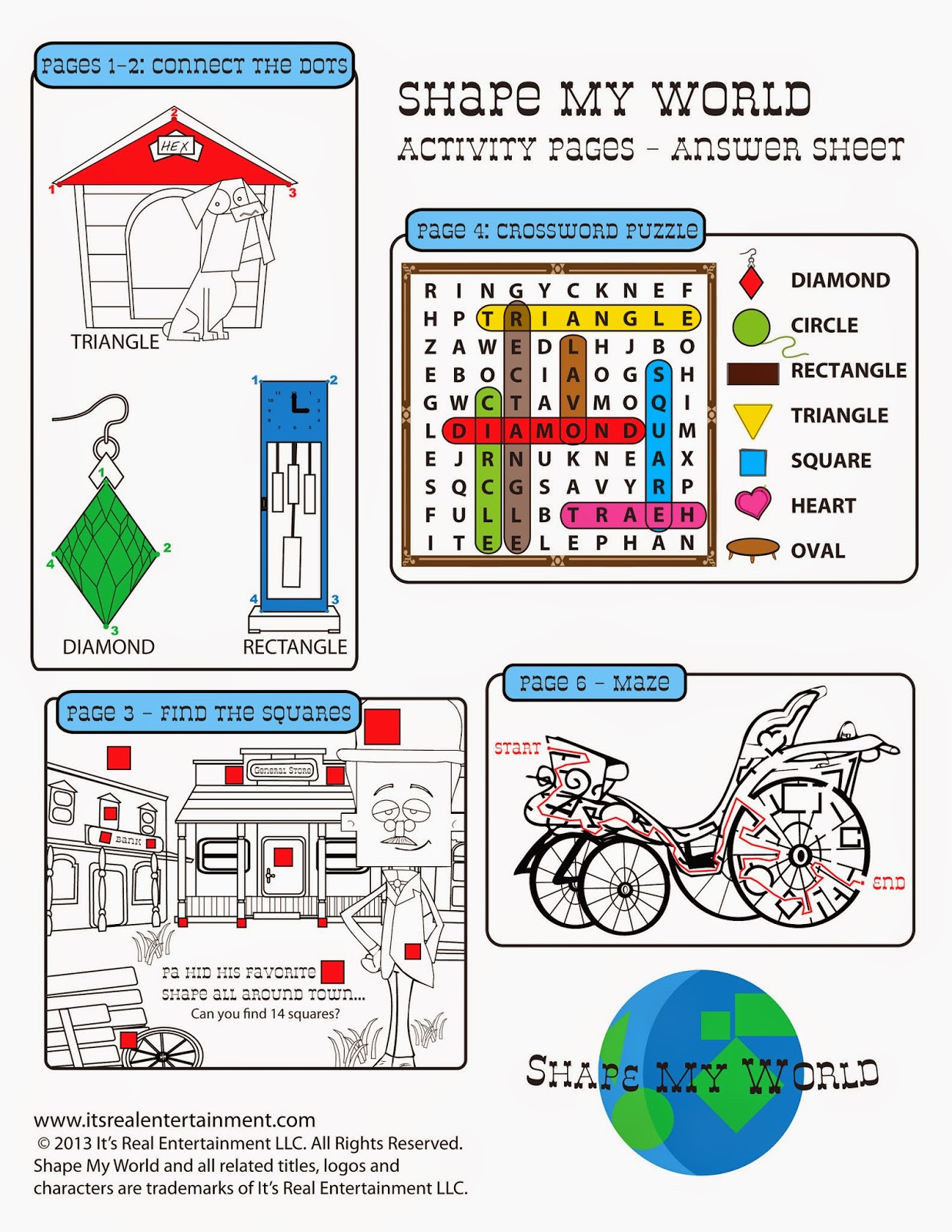 Erica's Animations and Designs: Shape My World - Activity Pages