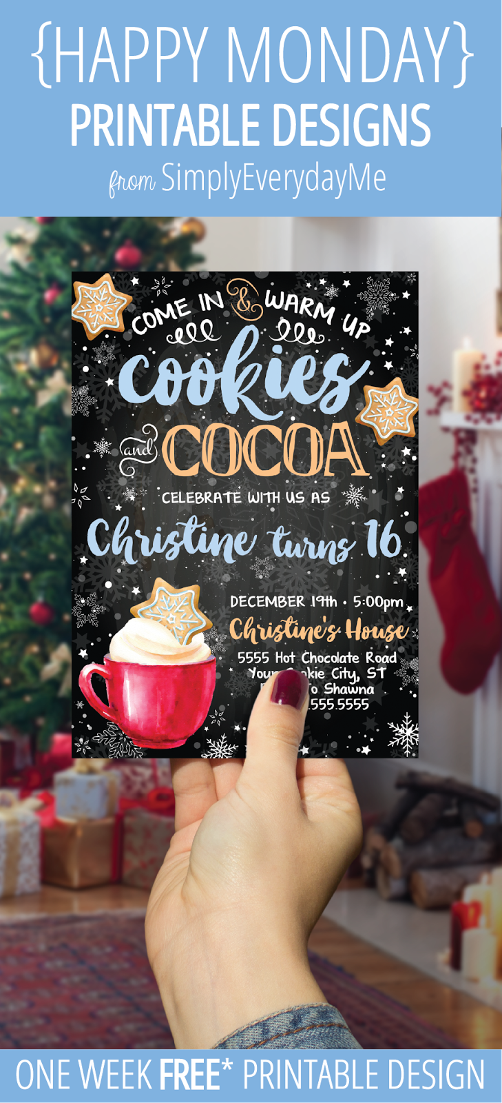 SimplyEverydayMe: {HAPPY MONDAY}... COOKIES & COCOA INVITATION...