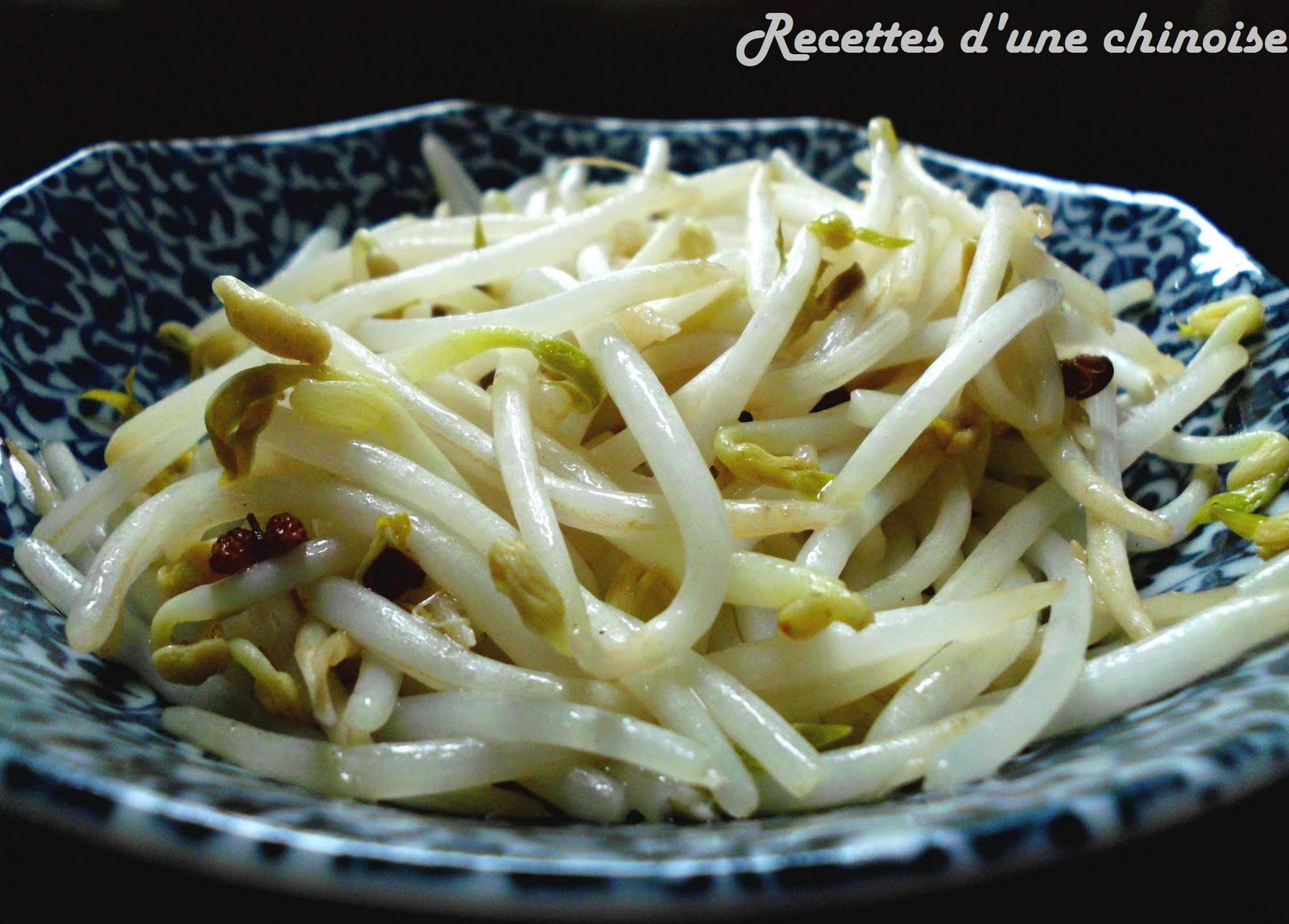 Recettes d'une Chinoise: Pousses de soja sautées 炒豆芽 chǎo dòuyá