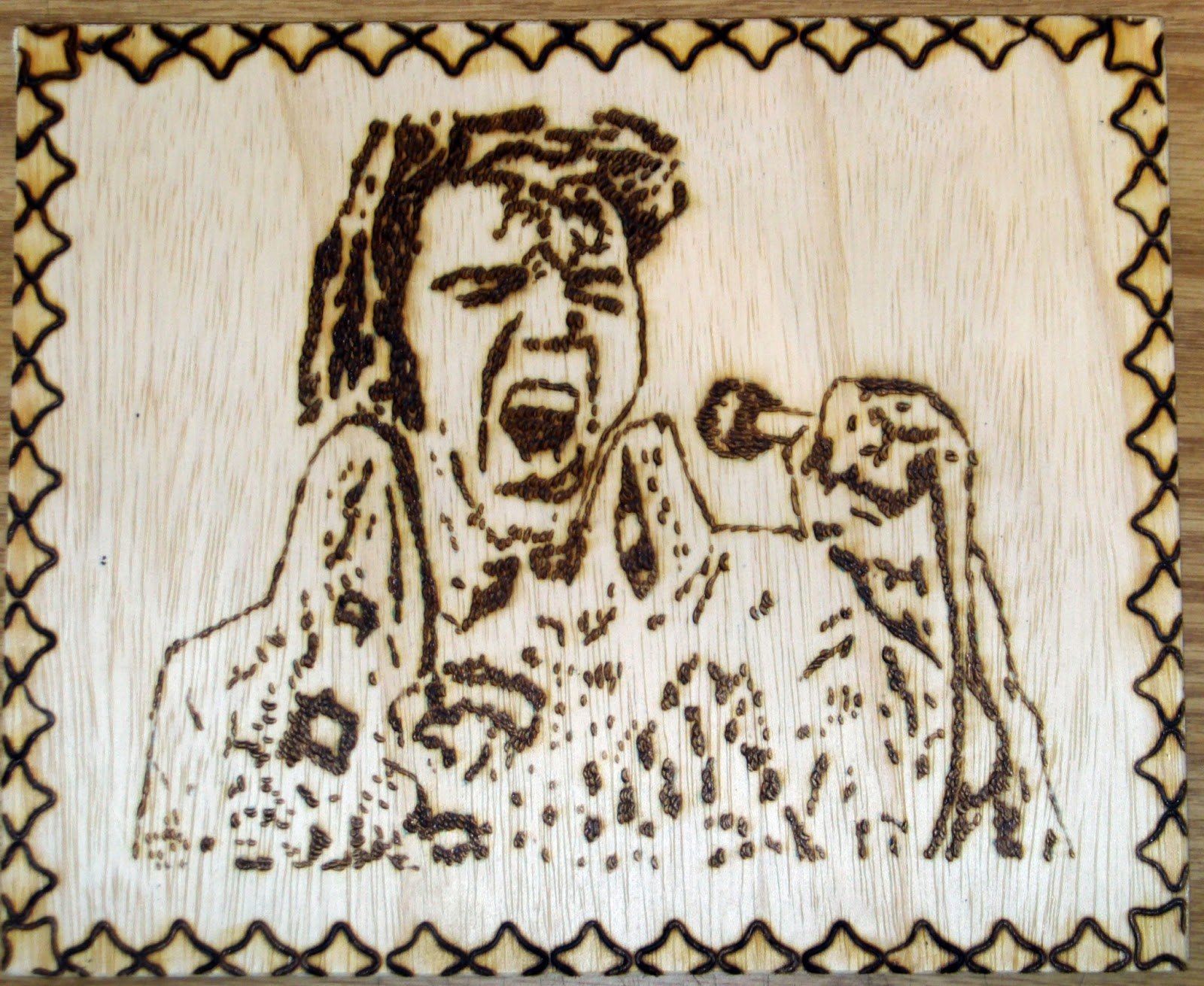 Pirografia em Madeira: Fotos de pessoas feitas com Pirografia