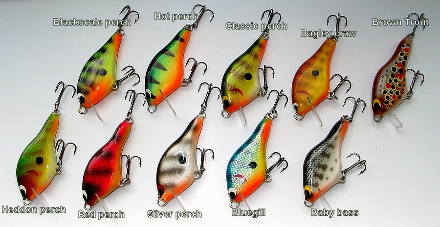 MH custom lures: Lure colour charts