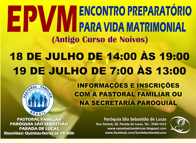 + Paroquia São Sebastião em Parada de Lucas - RJ: EPVM - ANTIGO CURSO ...