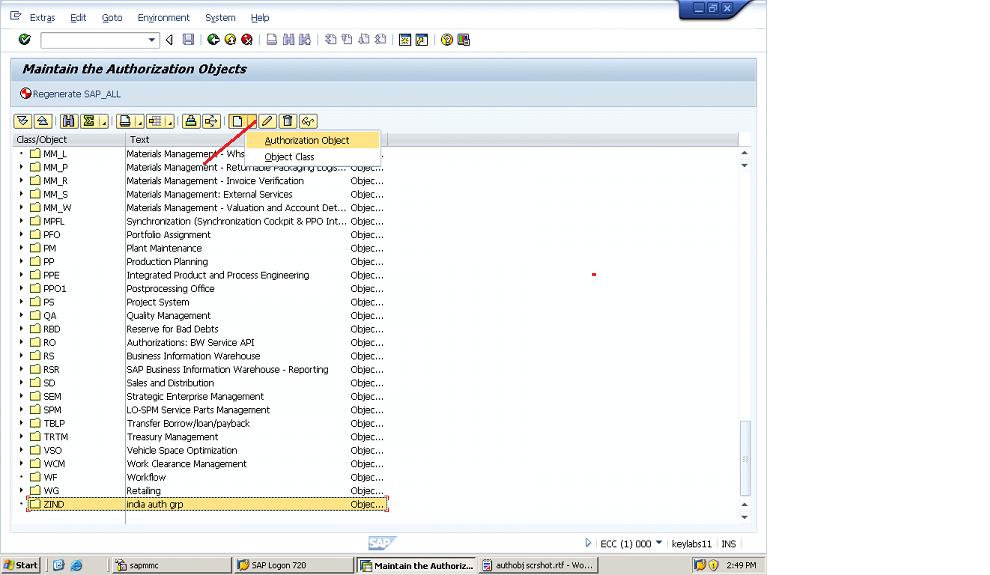 Sap Security Tutorial Creation Of Customized Auth Objects