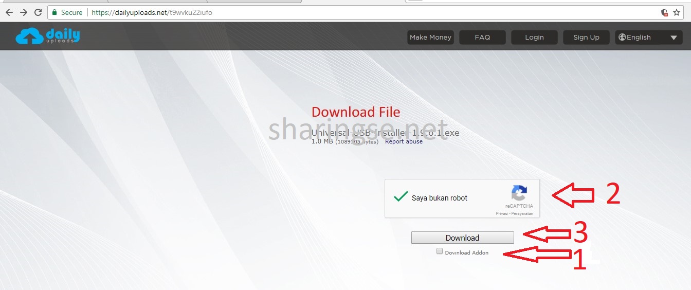 cara download file di dailyupload - dunia-belajar.com