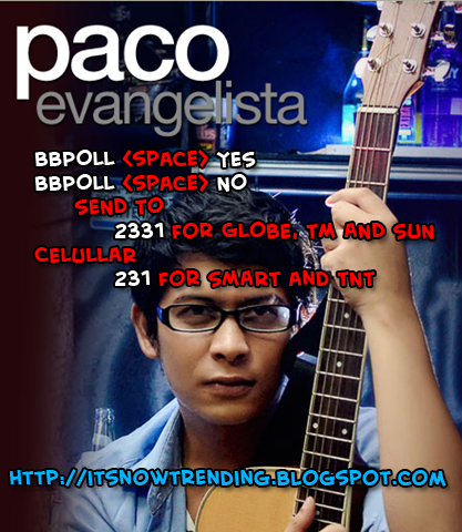 Paco Evangelista for PBB Unlimited Wildcard ~ It's Now Trending