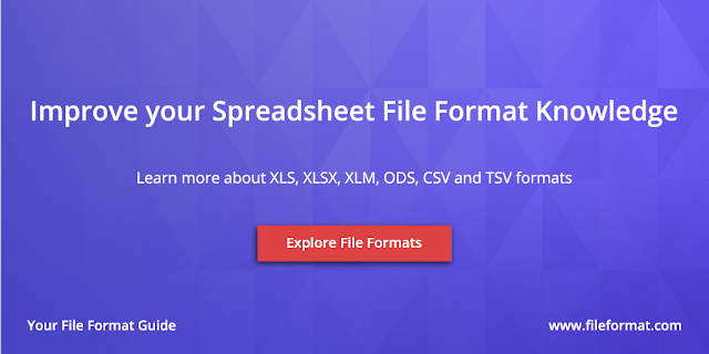 Learn all about XLS, XLSX, ODS, TSV, CSV Spreadsheet File Formats