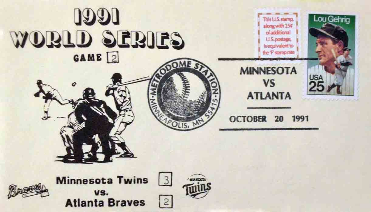 Baseball Stamps & Postmarks: 1991 World Series - Minnesota Twins v ...