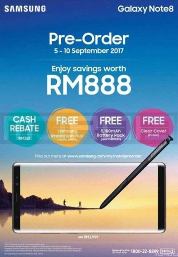 Samsung Galaxy Note 8 大马价格出炉！价格为RM3999！预购还有价值RM888的礼品拿！ - Leesharing