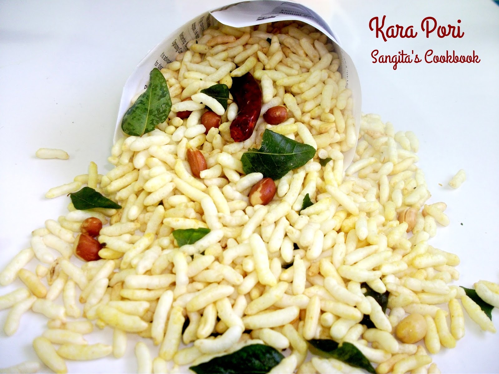 Sangita's Cookbook: Masala Kara Pori / Spicy Puffed Rice Recipe