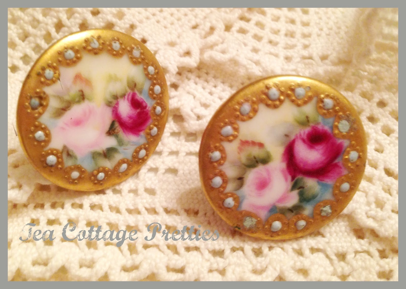 Tea Cottage Pretties: ANTIQUE PORCELAIN UPCYLCLED JEWELRY