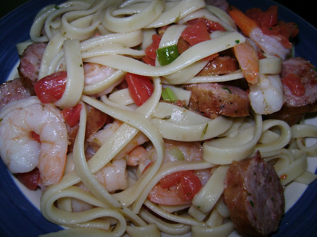 heART: Today's Lunch - Shrimp & Sausage Skillet