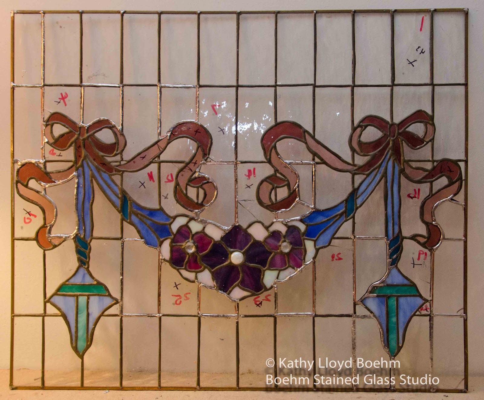 Boehm Stained Glass Blog: Waterglass Ribbon Window Pattern Cutting and ...