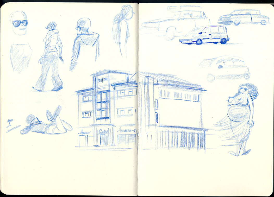 Urban Sketchers Galway: Drawing Galway 003 - The Prom, Salthill