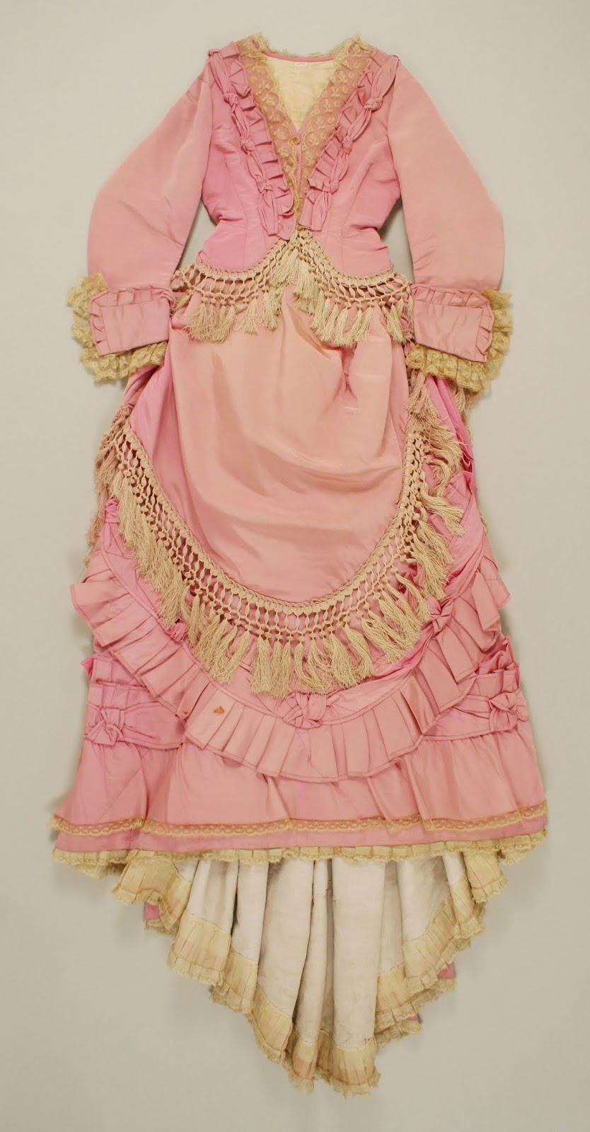 SilkDamask : A Study in Pink: Two Silk Victorian Dresses, c. 1870