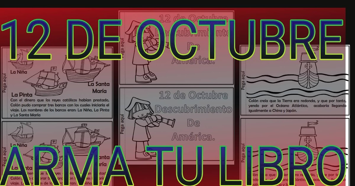 MATERIAL 12 DE OCTUBRE PARA NIÑOS-ARMA TU LIBRO - MILTON PAREDES CALVA ...