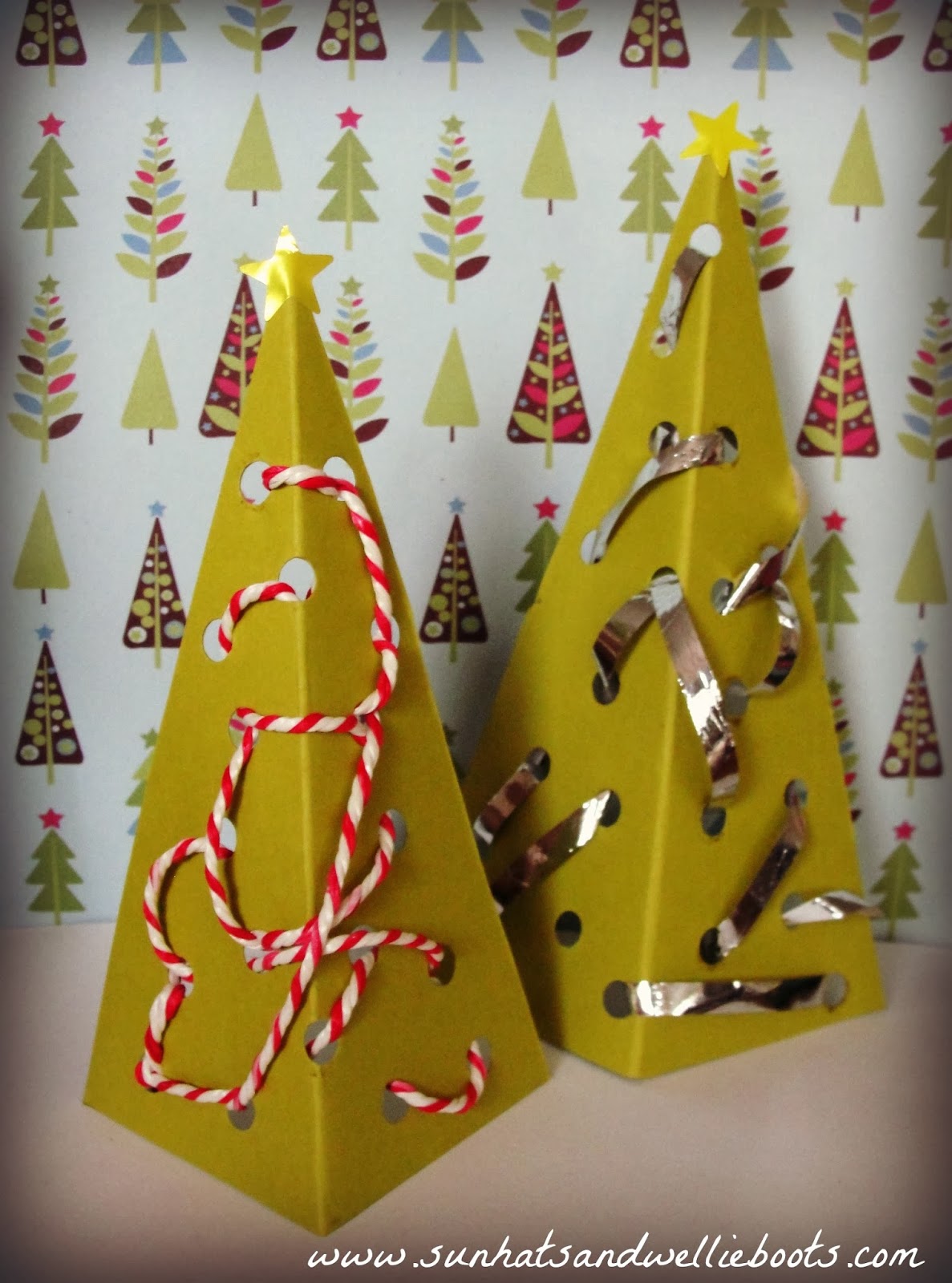 Sun Hats & Wellie Boots: Simple Threading Christmas Trees