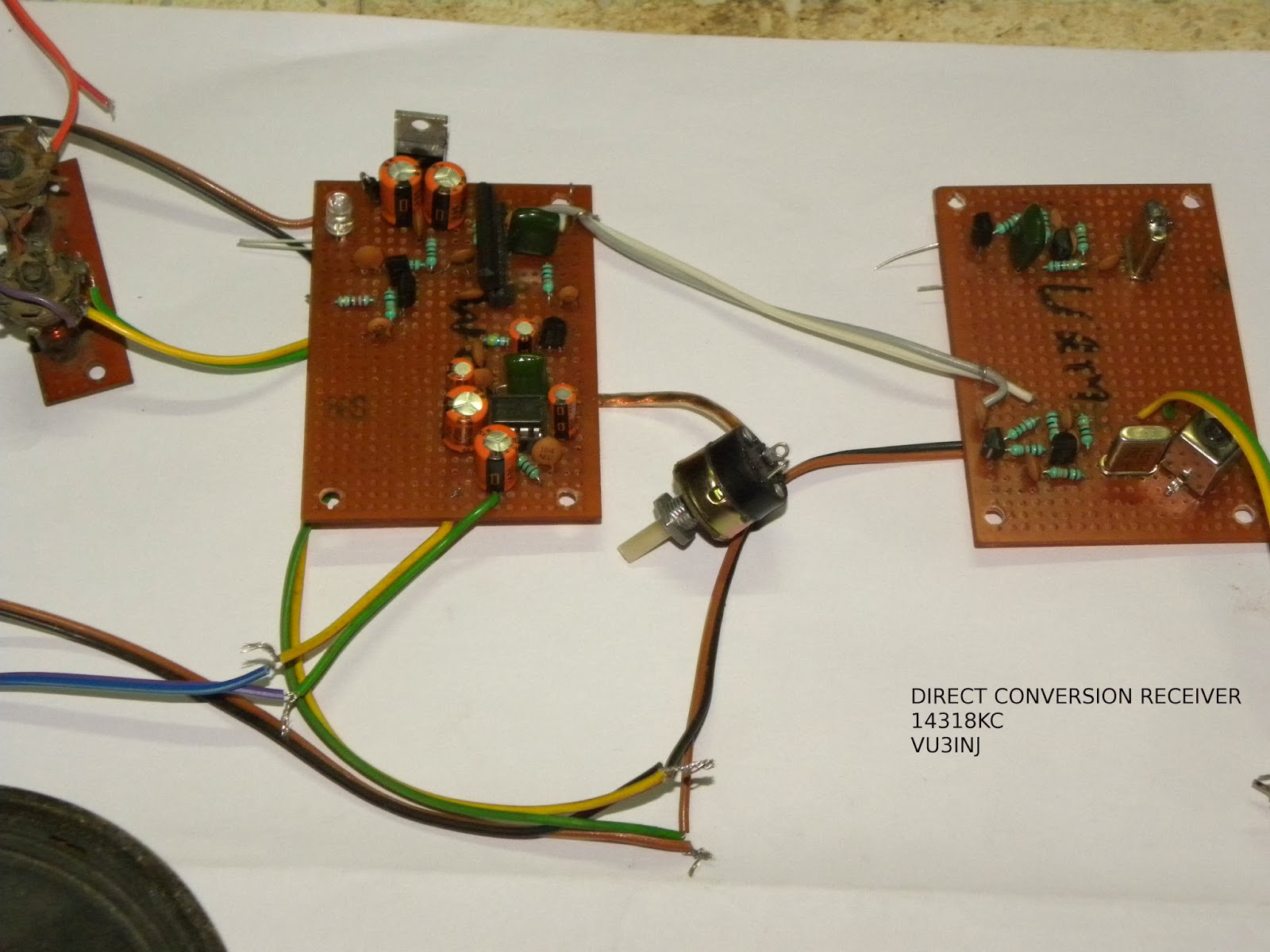 INDRAJITSINH: direct conversion receiver, DSB xtal 14318kc
