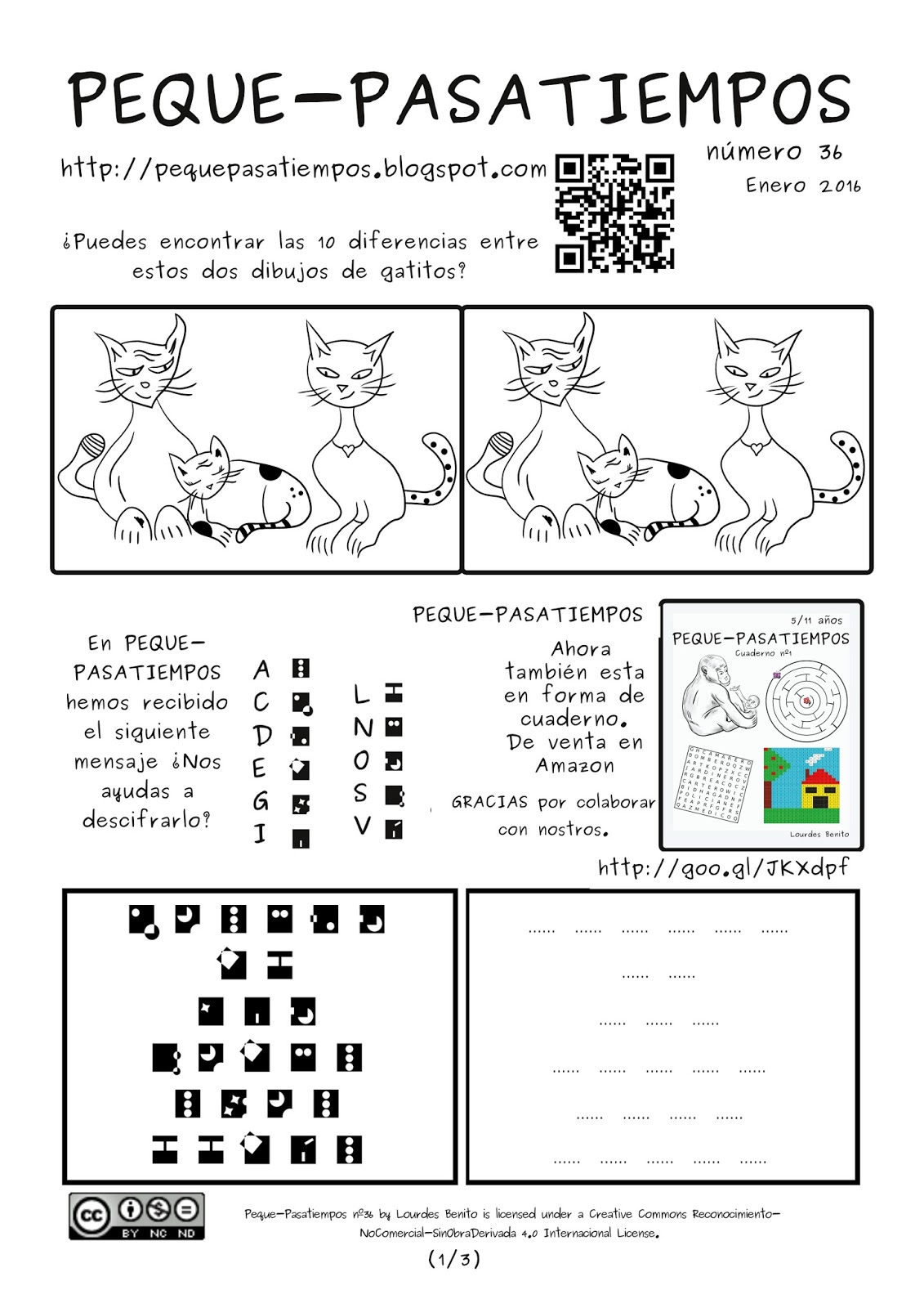 Peque-pasatiempos: enero 2016