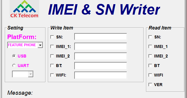 IMEI & SN Writer Tool V1.5.3 Build 20121018