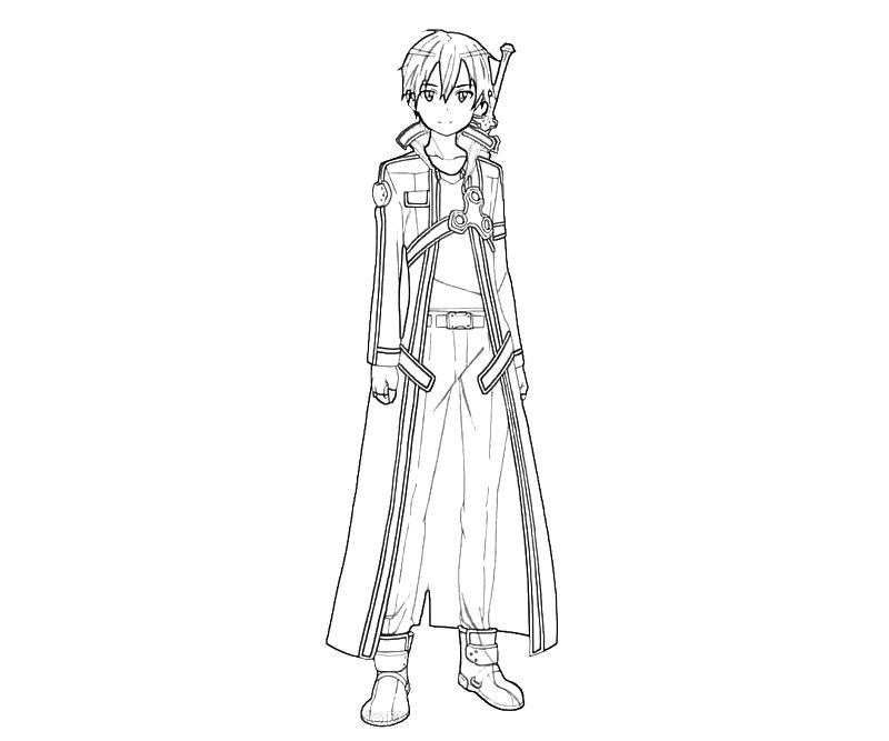 Sword Art Online Kirito Coloring Pages