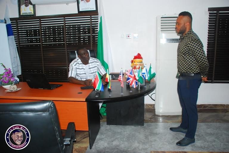 Sam Dede, Shan George, Jazzy Okey on the set of The State