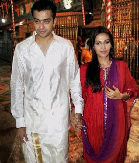 Indian Celebs: aishwarya rajnikanth and ashwin at tirumala