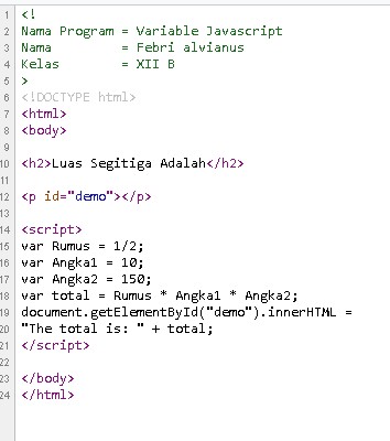 Pengertian dan Cara Membuat Variable Java Script