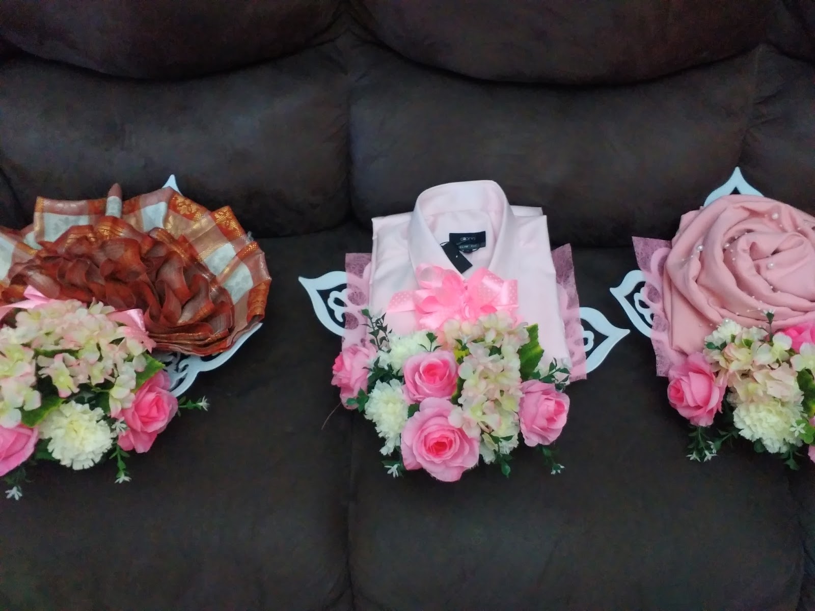 Gubahan tema pink & putih | Hantaran Murah