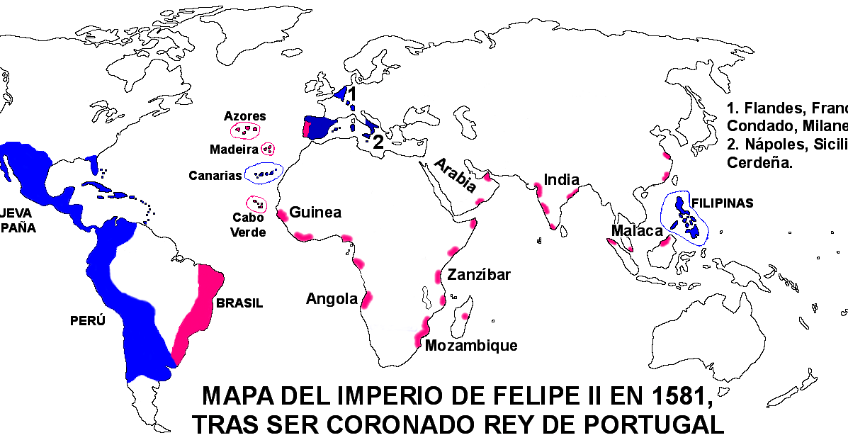 HISTOGEOMAPAS: EL IMPERIO DE FELIPE II EN 1581