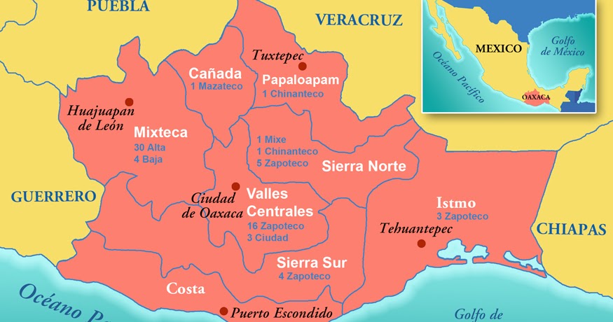 Los Zapotecas: Mapa de Los Zapotecas