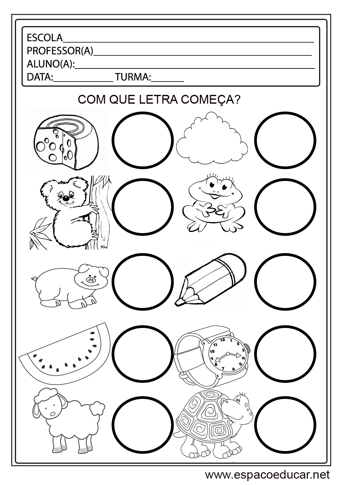 Atividades de Alfabetização ou 1º Ano para você imprimir grátis!-ESPAÇO ...