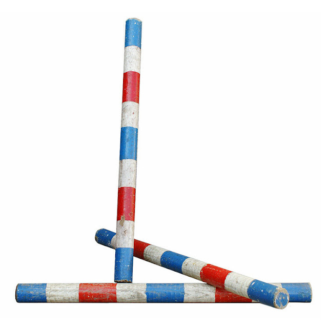 Dioramas and Clever Things: 1930s Juggling Batons. Red, White and Blue