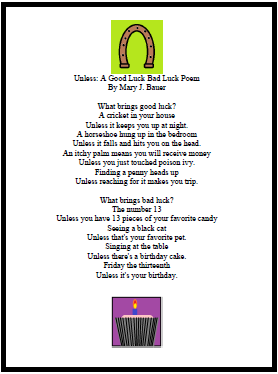 Artistry of Education: A Good Luck/Bad Luck Poem