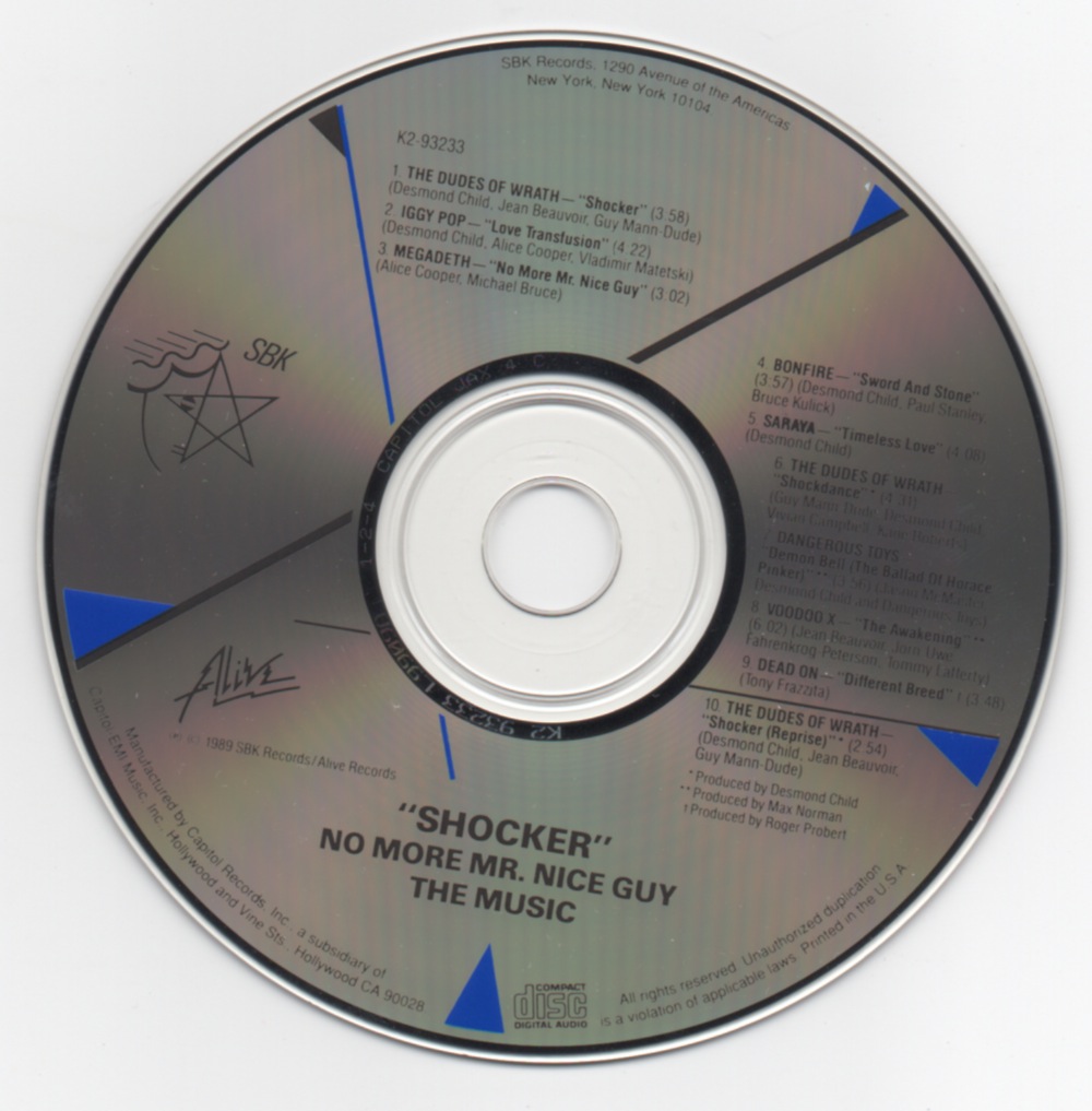 EvenSpot Speaks: 1989, Shocker Soundtrack on Cassette and CD