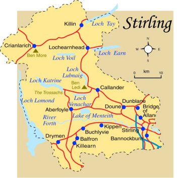 Map of Stirling Province Area